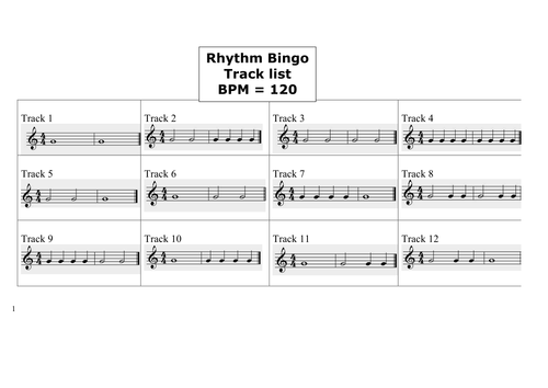 Rhythm Bingo Card Game with Audio for Music Lessons | Teaching Resources