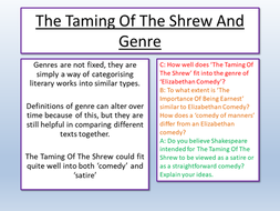 The Taming of the Shrew and Genre | Teaching Resources