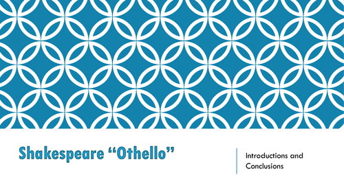 AQA A'Level Language and Literature (7707) "Othello" Acts 4 and 5 ...