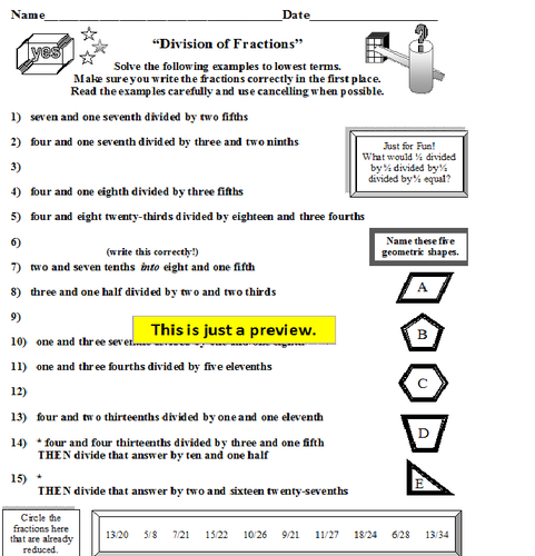 Fractions TWIST All Operations Examples | Teaching Resources