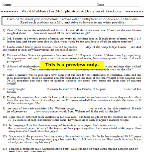 Fractions BUNDLE TWIST 12 Worksheets | Teaching Resources