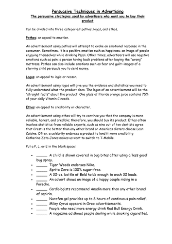 Introduction to advertising - GCSE Media | Teaching Resources