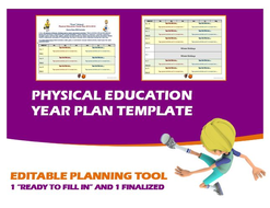 Physical Education Year Plan- Editable Template | Teaching Resources