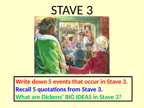 Stave 3 A Christmas Carol 3 lessons | Teaching Resources