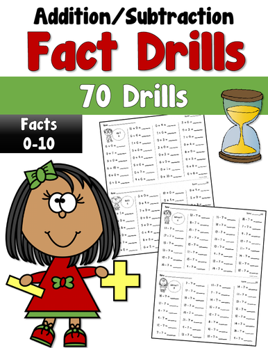 Addition and Subtraction Fact Drills | Teaching Resources