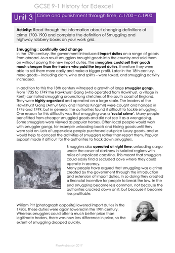 Edexcel GCSE 9-1 Crime & Punishment: L16 How did definitions of crime ...