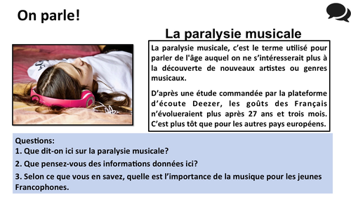 La Musique Francophone Contemporaine- Qui écoute et apprécie cette ...