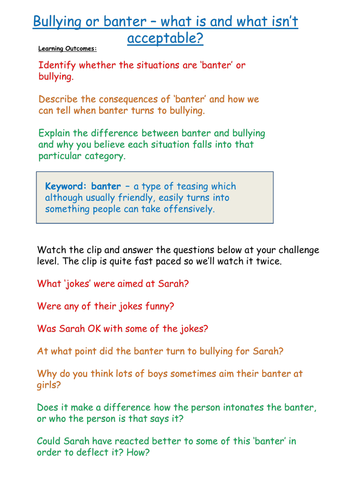 Peer on Peer Abuse Bullying PSHE | Teaching Resources