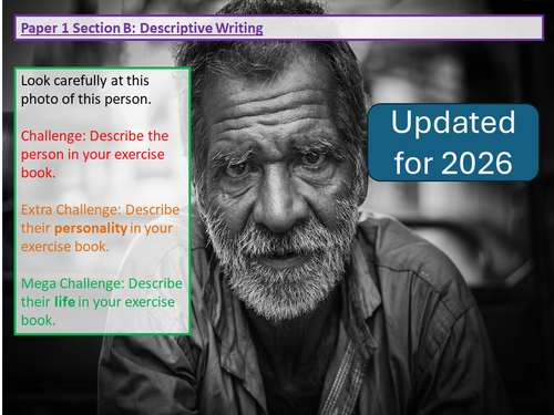 AQA Paper 1 Question 5 Descriptive Writing | Teaching Resources