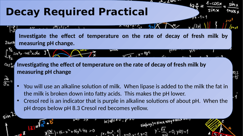 KS4 AQA GCSE Biology (Science) Decay Lesson | Teaching Resources