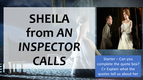 An Inspector Calls by JB Priestley - Writing an essay on Sheila ...