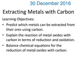 Extracting Metals with Carbon | Teaching Resources