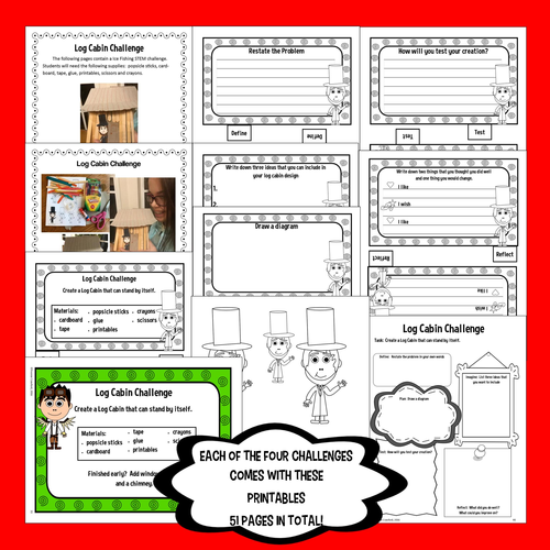 STEM Center Challenges - Valentine's Day Presidents Day STEAM ...