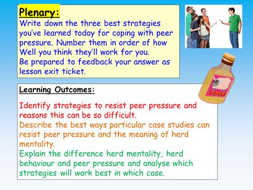 Peer Influence / Pressure + Bullying PSHE | Teaching Resources