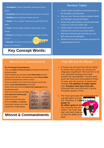 Judaism: Beliefs and Teachings Revision Book Flip Book | Teaching Resources