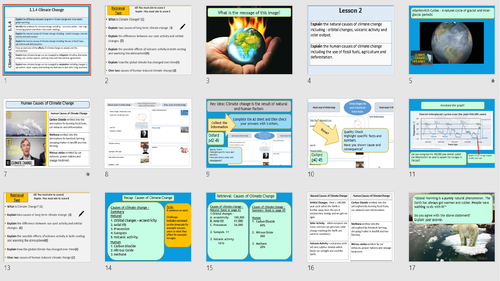 GCSE AQA 9-1: Climate Change - The human and physical causes of climate ...