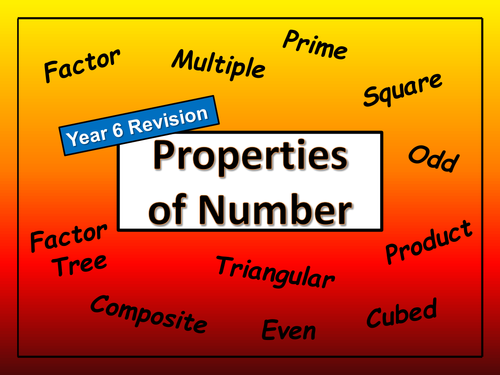 Properties of Number - Year 6 Revision | Teaching Resources