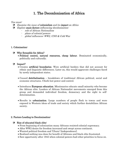 The Decolonisation of Africa | Teaching Resources