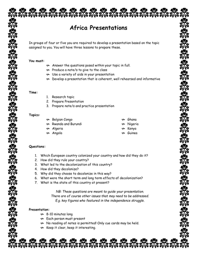 The Decolonisation of Africa | Teaching Resources