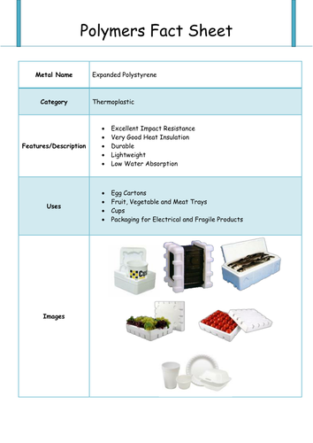 Polymers Lesson - Graphic Products | Teaching Resources