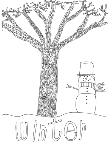 Winter: Seasons: Colouring Page | Teaching Resources