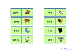Animales juego-domino | Teaching Resources