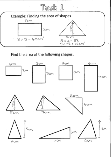 Area of Basic and Compound Shapes | Teaching Resources