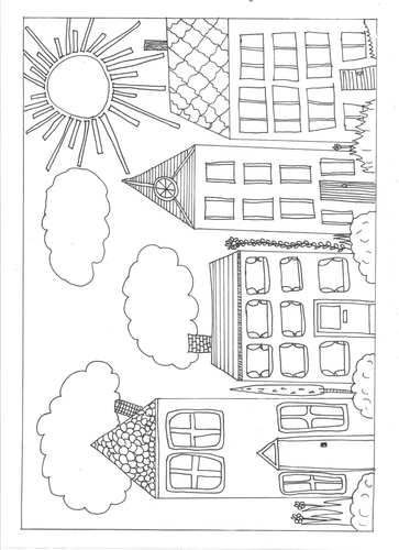 Settlements Colouring Page | Teaching Resources