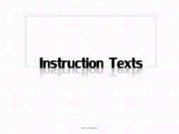 Instruction Texts | Teaching Resources