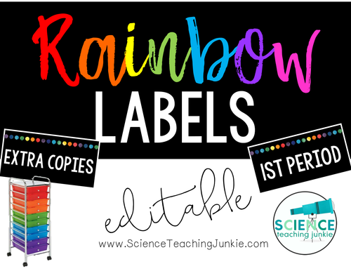 Editable Rainbow Labels | Teaching Resources
