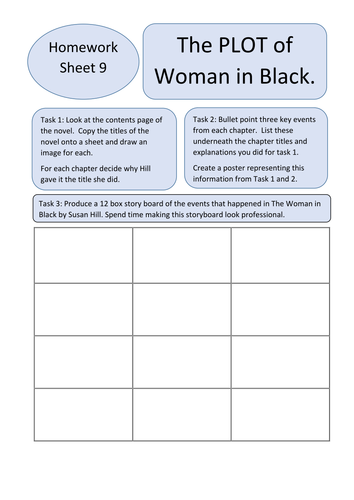 Revision Sheets for Woman in Black | Teaching Resources