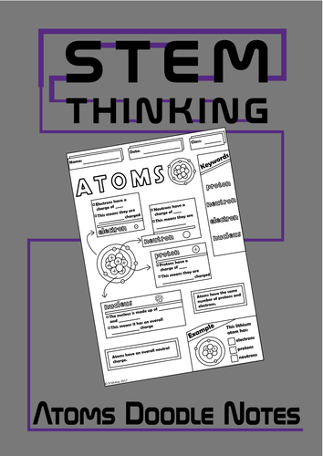 Structure of Atoms Doodle Notes, Science, Chemistry | Teaching Resources