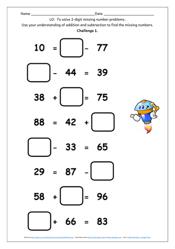 Addition and Subtraction Year 3 (Y4 Y5) Maths Mastery Missing Number ... Addition and Subtraction Year 3 (Y4 Y5) Maths Mastery Missing Number ...