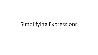 Expand, Simplify & Factorising Linear Expressions Lesson Series ...