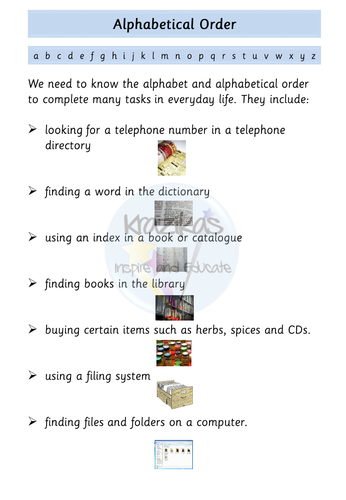 Alphabetical Order Workbook | Teaching Resources