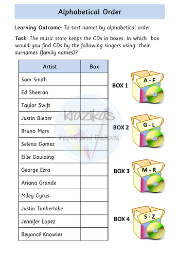 Alphabetical Order Workbook | Teaching Resources