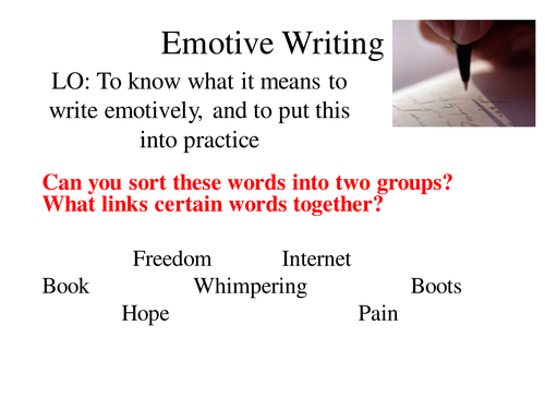 Emotive Writing | Teaching Resources