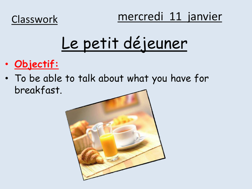 Breakfast foods in french | Teaching Resources