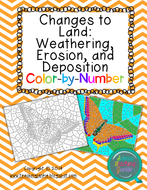 Changes to Land: Weathering, Erosion, and Deposition Color-by-Number ...