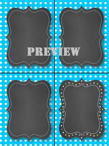 250 -Polka Dot- Editable - Classroom Labels | Teaching Resources