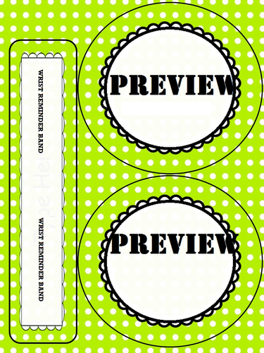250 -Polka Dot- Editable - Classroom Labels | Teaching Resources