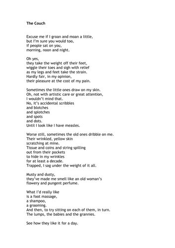 Year 5 or 6 Personification Poetry | Teaching Resources