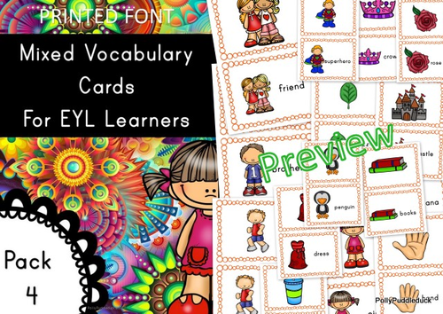 EYL Vocabulary Cards Pack 4 (EYL/ELL/ESL/EFL.EYFS/KS1) | Teaching Resources
