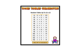 Times Tables and Division Tables Test Generator + BONUS FEATURES ...