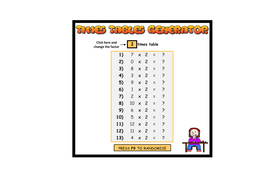 Times Tables and Division Tables Test Generator + BONUS FEATURES ...