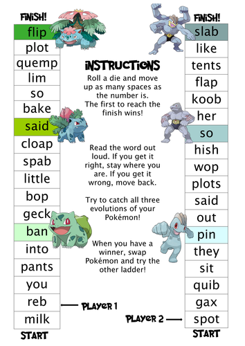 Pokemon Phonics Game | Teaching Resources