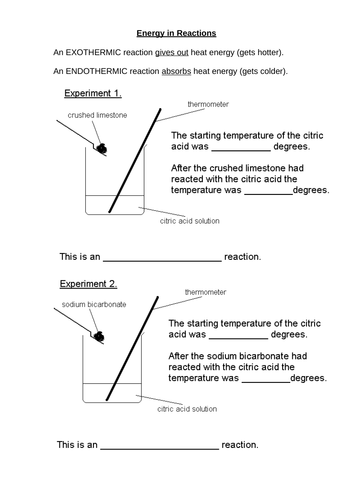 NEW AQA C6 Rate and Extent of Chemical Reactions -Endo and Exothermic ...