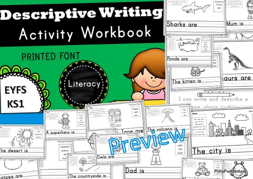 Descriptive Writing Activity Workbook for KS1 | Teaching Resources