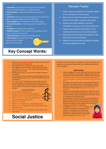 Issues of Human Rights Revision Cards Flip Cards | Teaching Resources