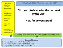 WW1: Why did the the First World War break out in 1914? (Recap/Lesson 4 ...